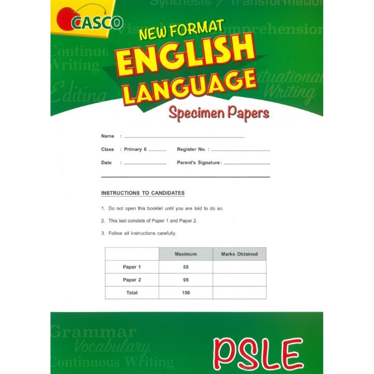 New Format English Language Specimen Paper Primary 6 (Pack)